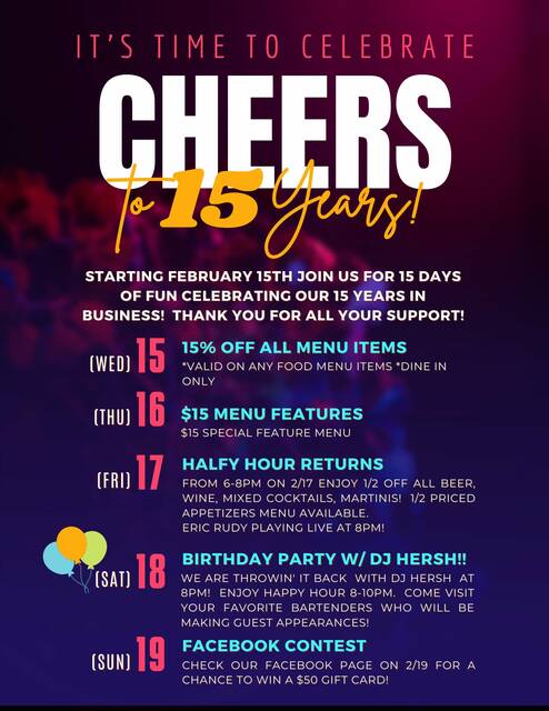 River Grille celebrates 15th Anniversary with 15 days of fun | Weekender