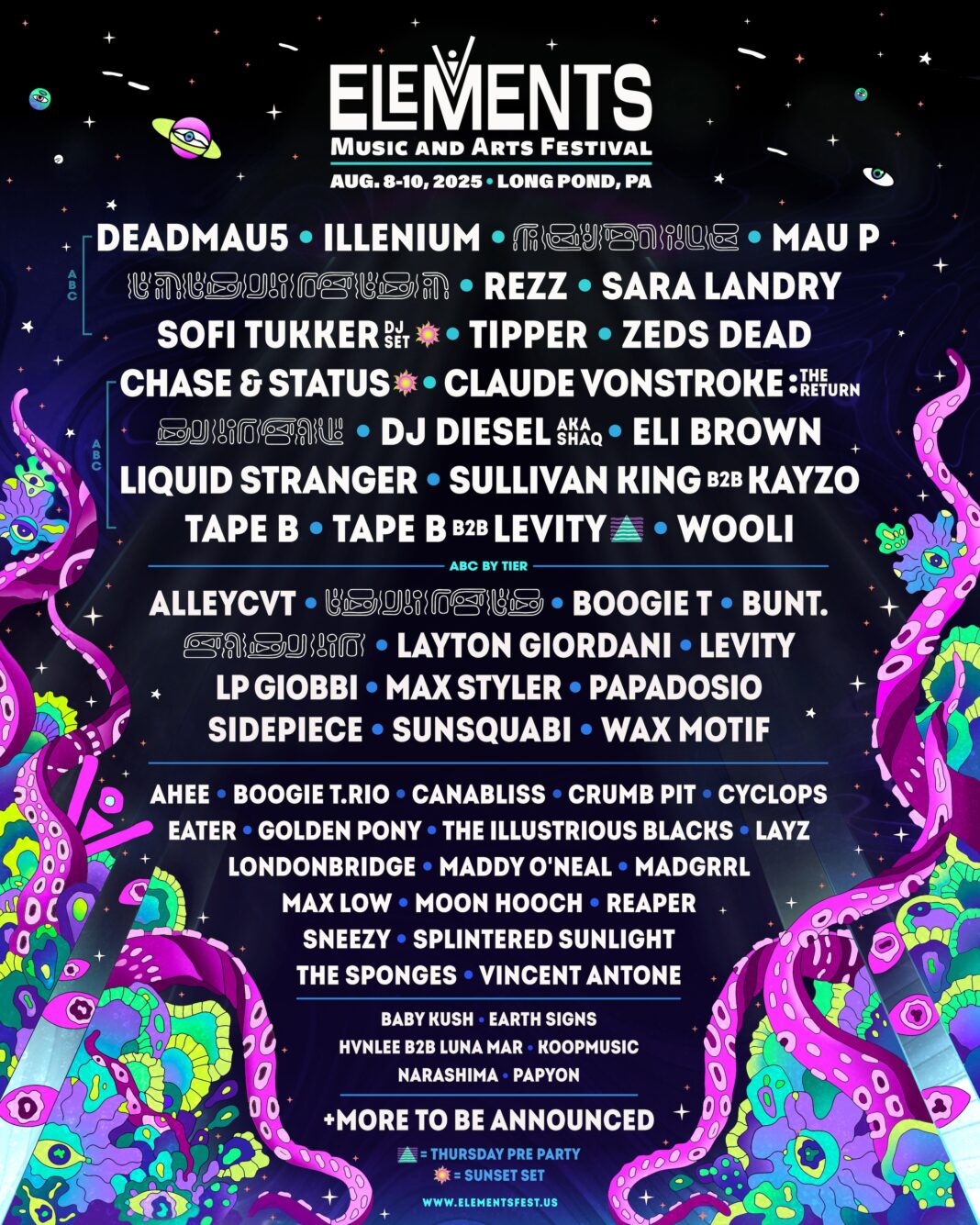Elements Music & Arts Festival announces Phase One of 2025 lineup ...